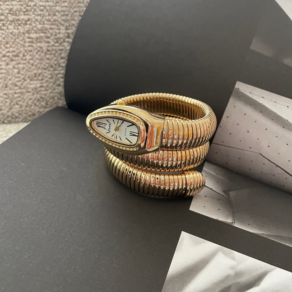 Luxury Snake WristWatch, Quartz Movement Snake Watch – BloomingJ.Studio