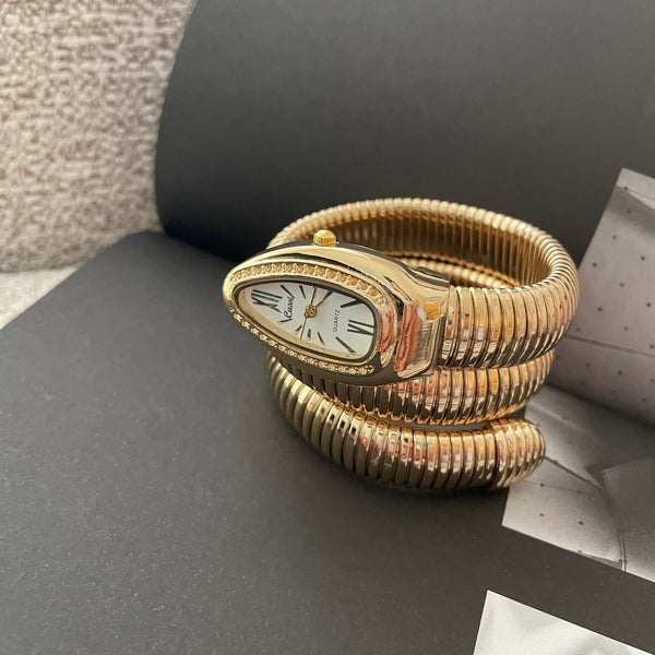 Luxury Snake WristWatch, Quartz Movement Snake Watch – BloomingJ.Studio