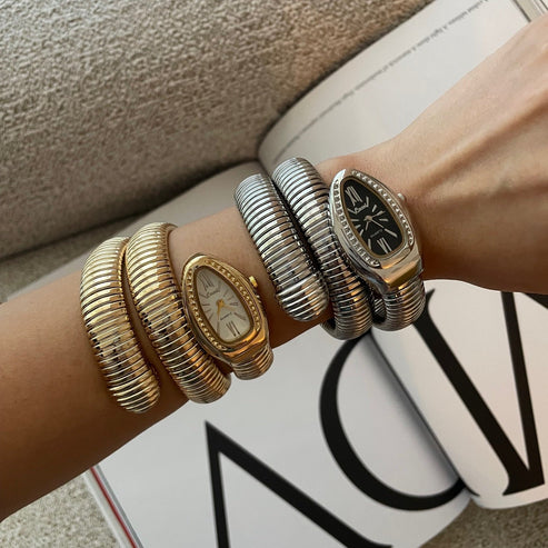 Luxury Snake WristWatch, Quartz Movement Snake Watch – BloomingJ.Studio